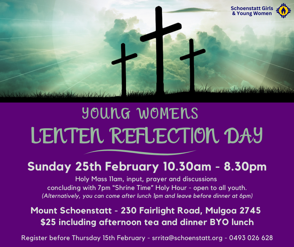 Young Women's Lenten Reflection Day - Schoenstatt Australia